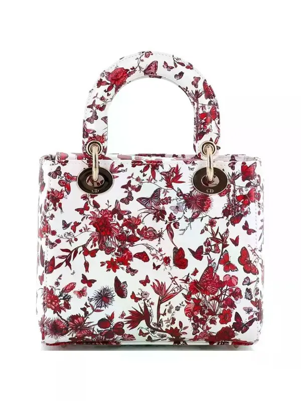 Dior Lady Bag Printed Leather Small Satchel - Multicolour
