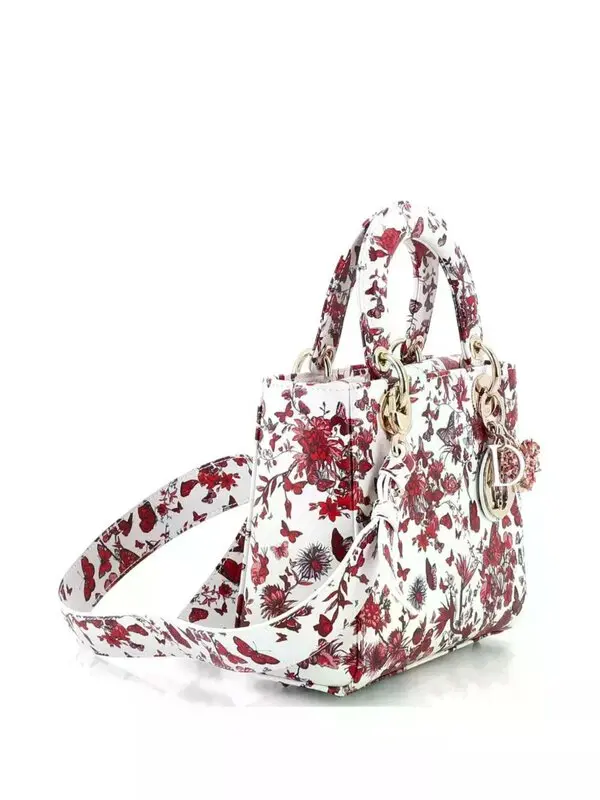 Dior Lady Bag Printed Leather Small Satchel - Multicolour