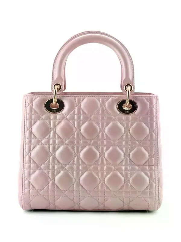 Dior Lady Lambskin Shoulder Bag - Pink