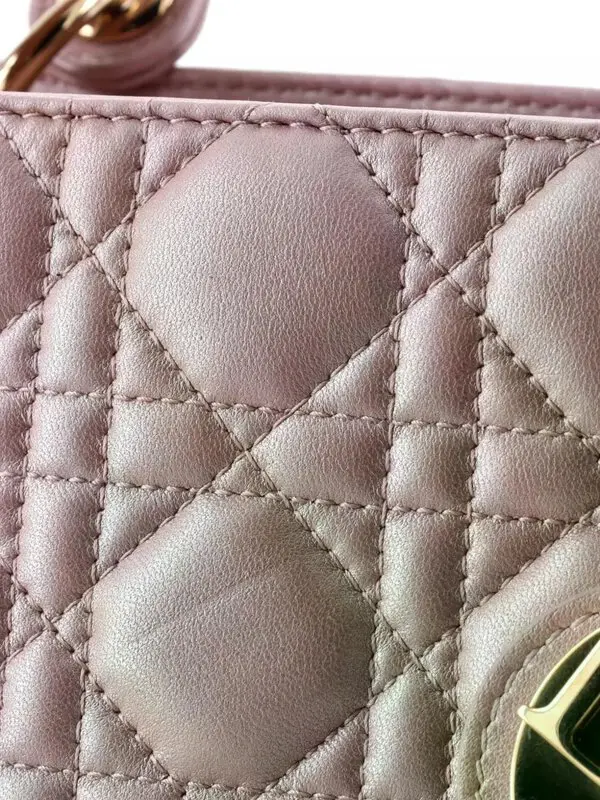 Dior Lady Lambskin Shoulder Bag - Pink