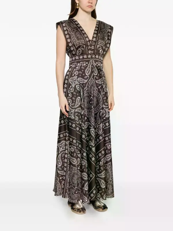 Sandro Maxi Paisley-pattern Dress