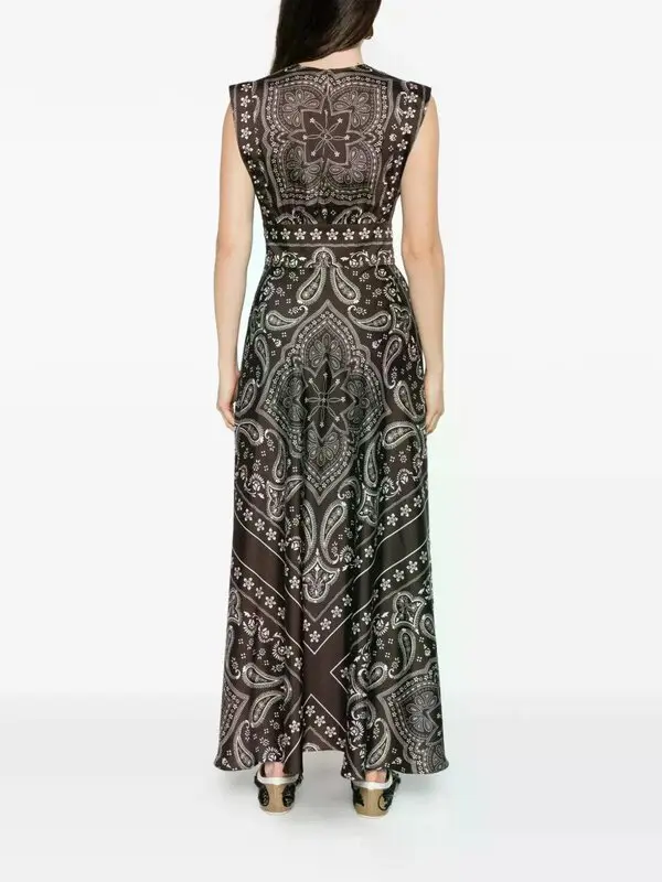 Sandro Maxi Paisley-pattern Dress