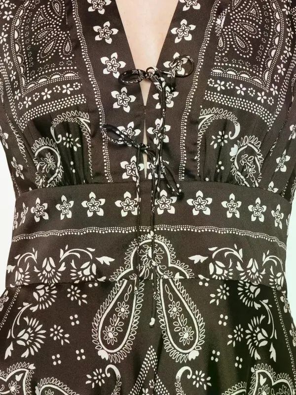 Sandro Maxi Paisley-pattern Dress