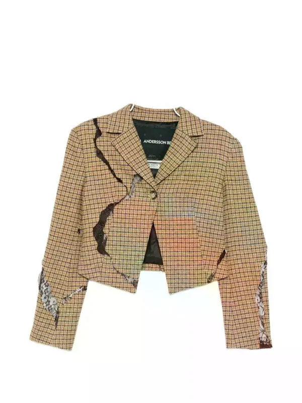 Andersson Bell Plaid Cut-out Blazer
