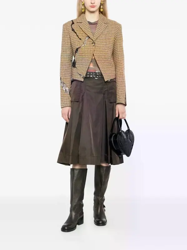 Andersson Bell Plaid Cut-out Blazer