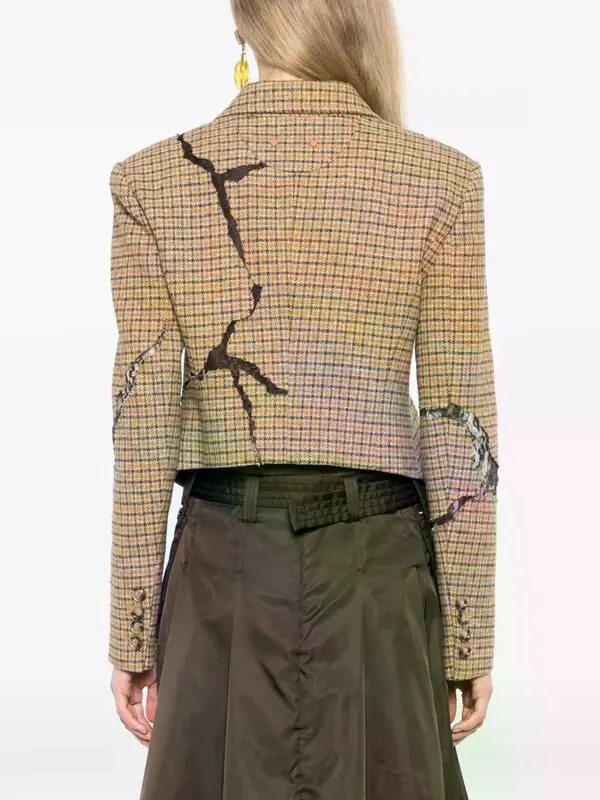 Andersson Bell Plaid Cut-out Blazer