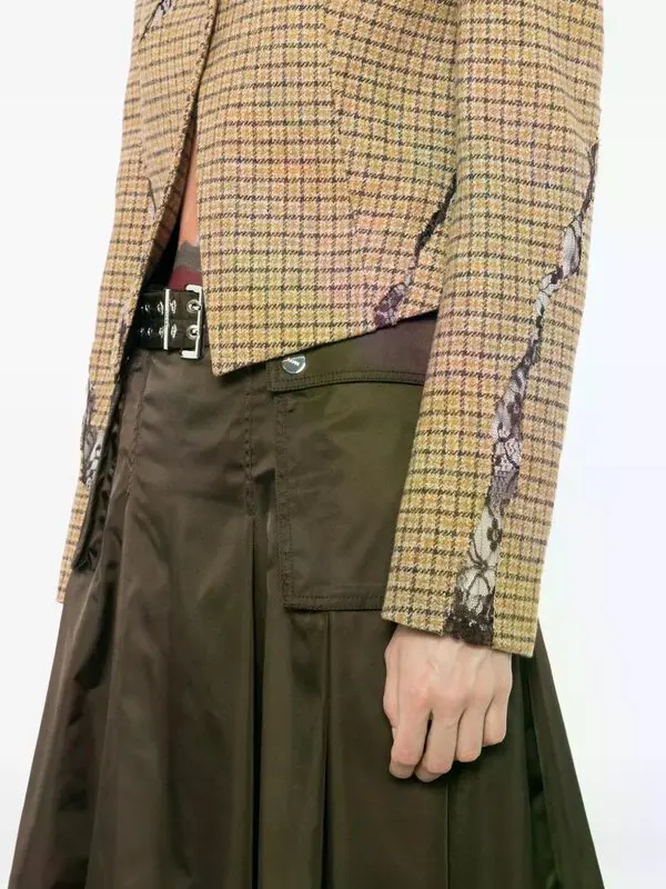 Andersson Bell Plaid Cut-out Blazer