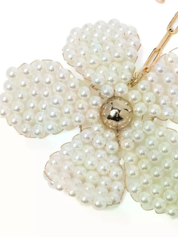 Rosantica Gardenia Keyring With Pearl Embellishment