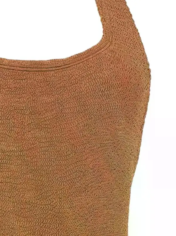 Hunza G Sandy Halterneck Swimsuit - Brown