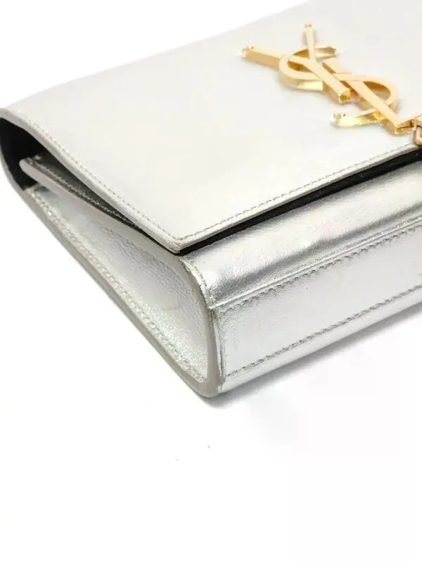 Saint Laurent Metallic Leather Tassel Shoulder Bag