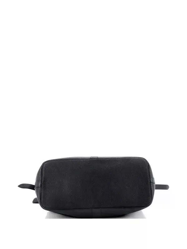 Celine Cabas De France Tote Leather Medium Satchel - Black
