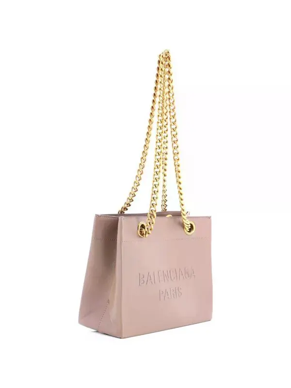 Balenciaga Duty Free Chain Leather Small Tote Bag - Neutrals