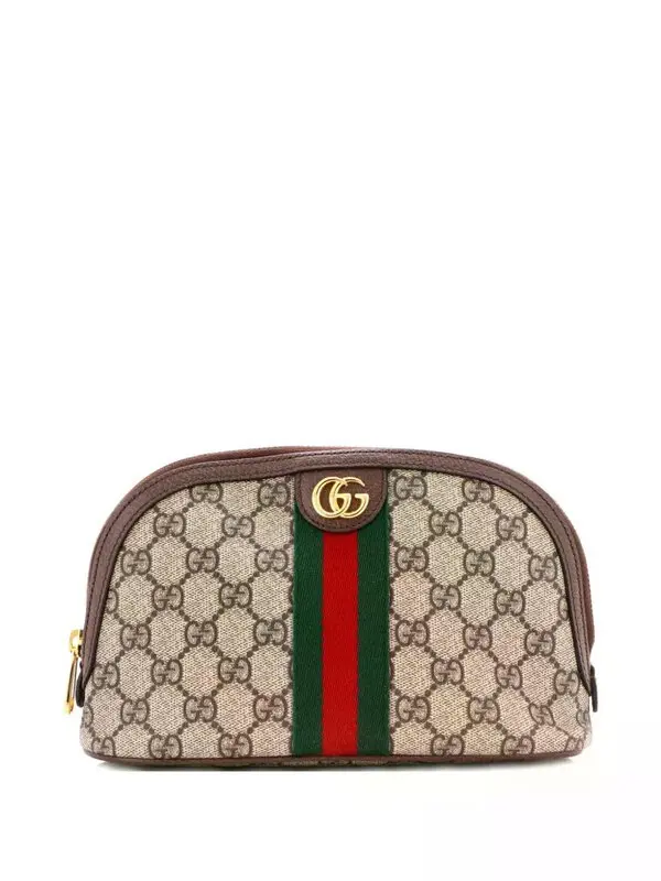 Gucci Ophidia Cosmetic Case Gg Coated Canvas Large Pouch