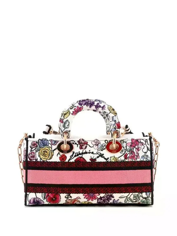 Dior Lady D-joy Embroidered Canvas Medium Satchel - Multicolour