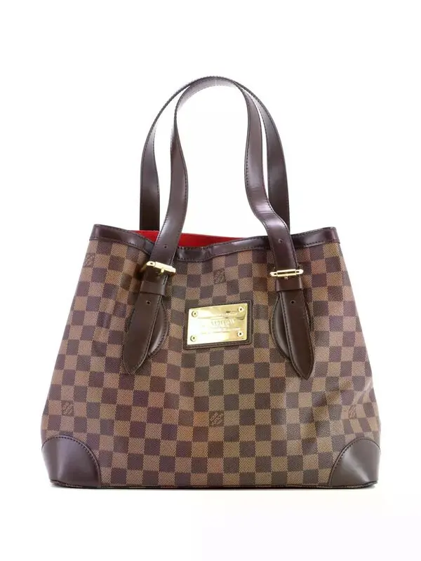 LOUIS VUITTON Damier Gm Hampstead Tote Bag - Brown