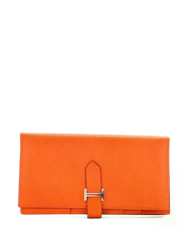 Hermès Bearn Wallet Epsom Long Small Wallets - Orange