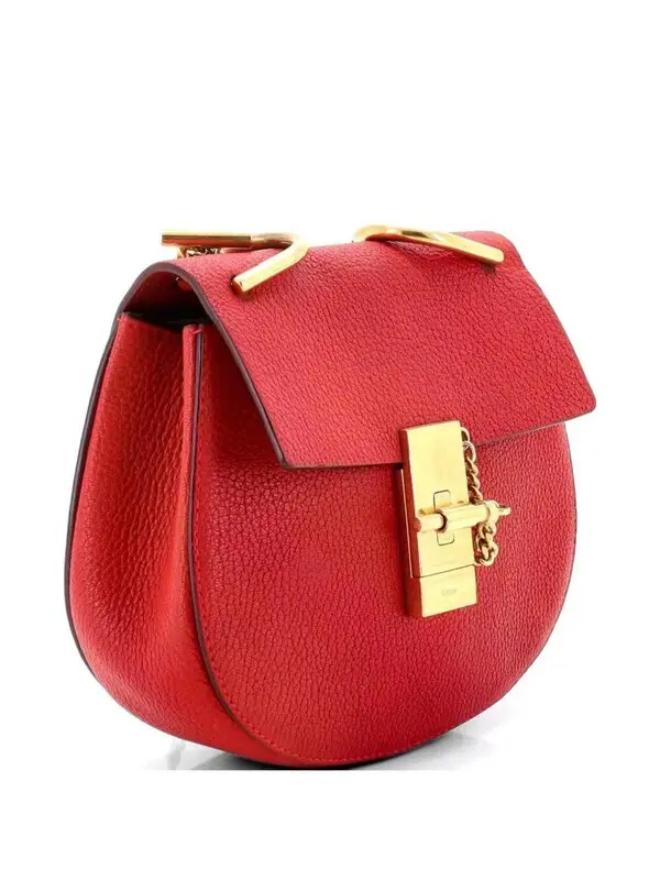 Chloé Drew Leather Mini Crossbody Bag - Red