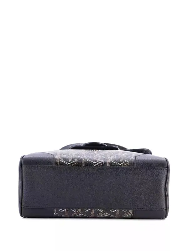 Goyard Saigon Top Handle Bag In Coated Canvas And Leather - Black