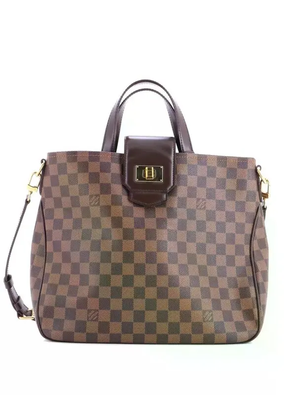 LOUIS VUITTON Damier Cabas Rosebery Tote Bag - Brown