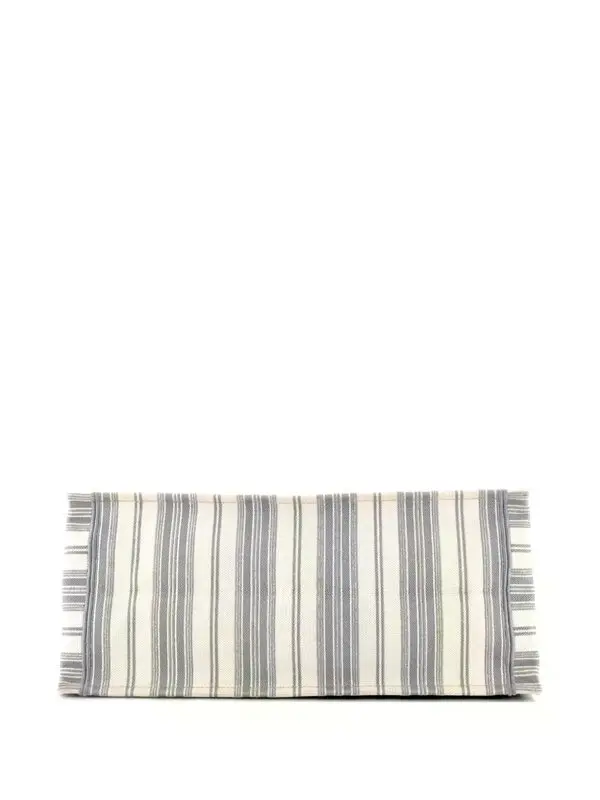 Dior Book Bayadere Stripe Embroidered Canvas Large Tote Bag