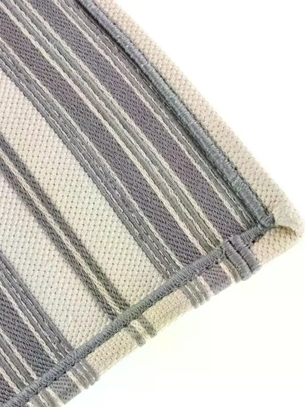 Dior Book Bayadere Stripe Embroidered Canvas Large Tote Bag