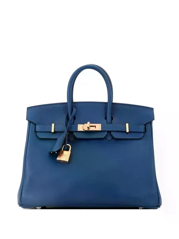 Hermès Birkin Handbag Swift With Gold Hardware 25 Tote Bag - Blue