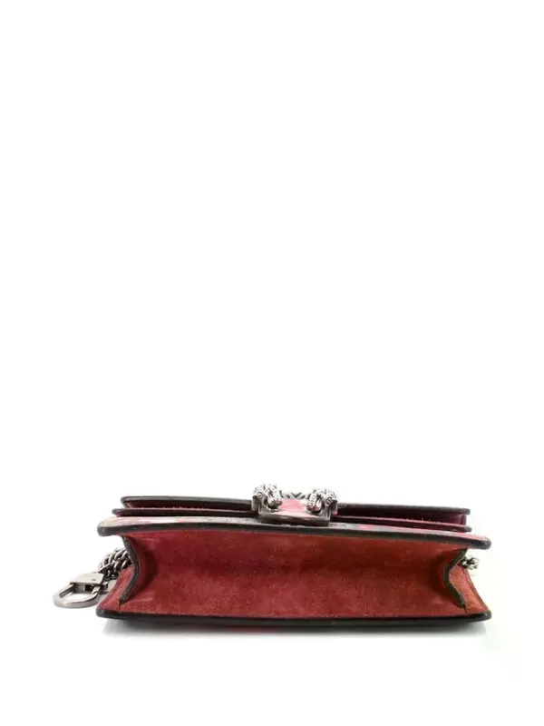 Gucci Dionysus Blooms Print Gg Coated Canvas Super Mini Crossbody Bag - Brown