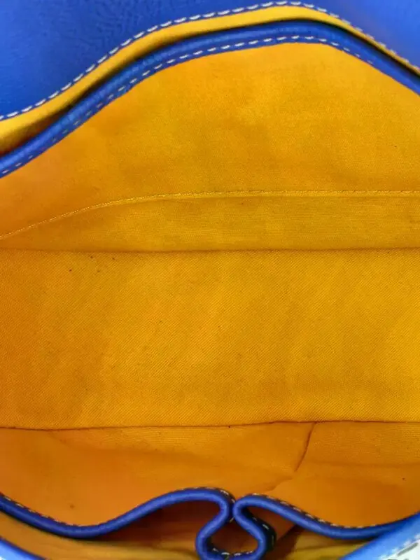 Goyard Belvedere Iii Messenger Bag In Coated Canvas With Leather - Blue