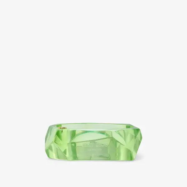 JIMMY CHOO Faceted Acrylic Bracelet - Clover/gold