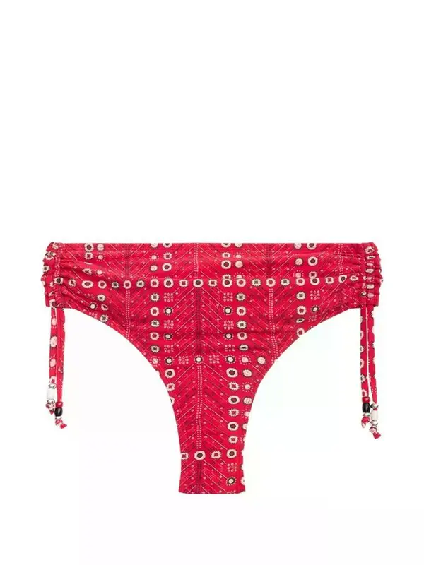 Isabel Marant Étoile Prudi Printed Bikini Bottom - Red