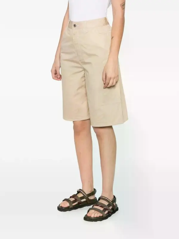 Sandro Cotton Bermuda Shorts With Floral Appliqu
