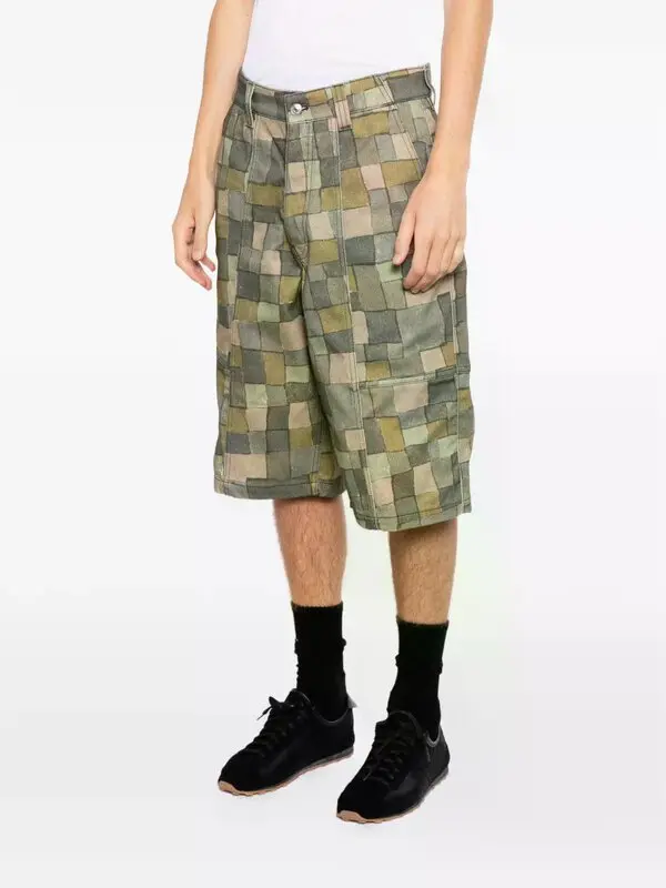 Maison Kitsuné Checked Cargo Shorts