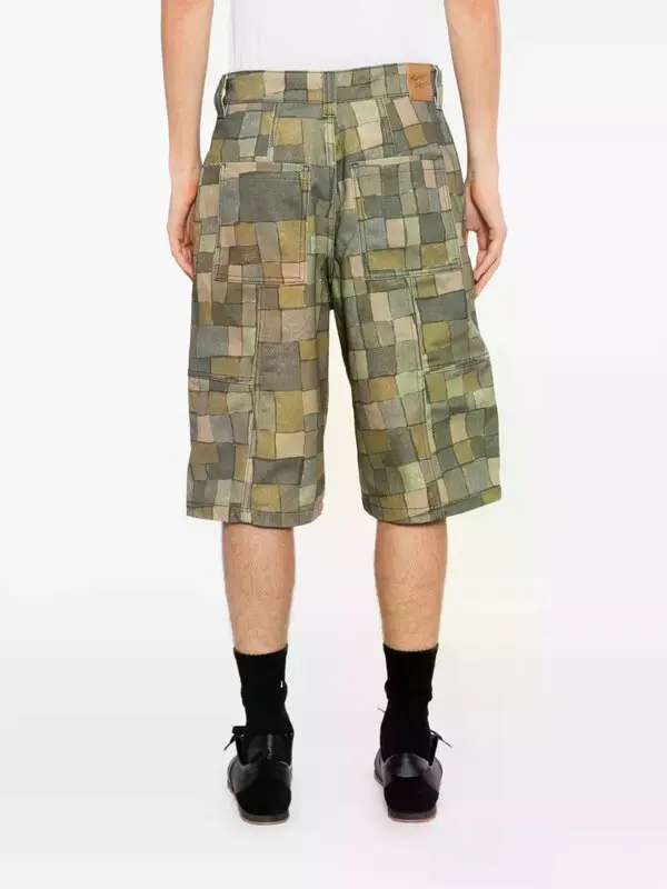 Maison Kitsuné Checked Cargo Shorts