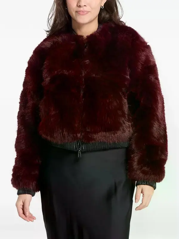 Desigual Faux Fur Zip-up Jacket