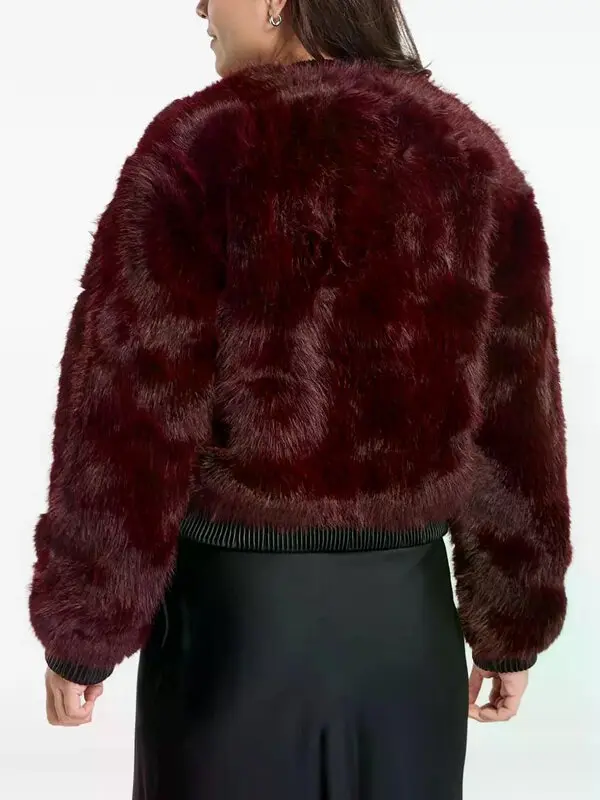 Desigual Faux Fur Zip-up Jacket