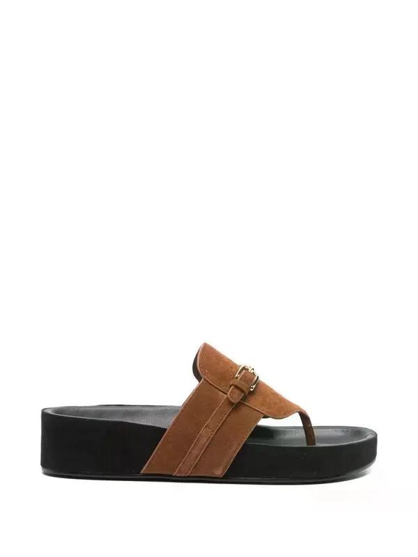 Sandro Buckle-detail Suede Sandals