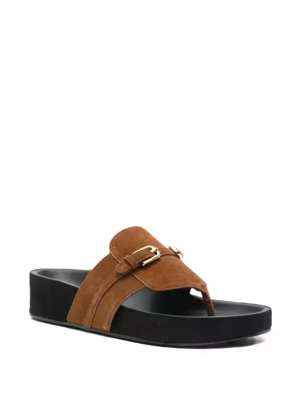 Sandro Buckle-detail Suede Sandals
