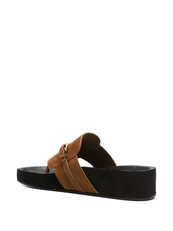 Sandro Buckle-detail Suede Sandals