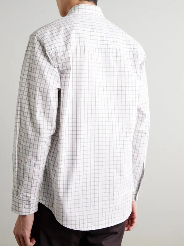 Nn07 Quinsy 50070 Checked Organic Cotton-poplin Shirt