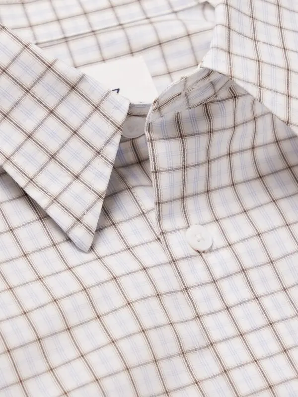 Nn07 Quinsy 50070 Checked Organic Cotton-poplin Shirt