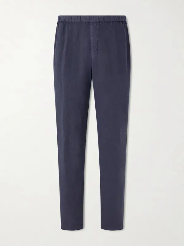 Boglioli Tapered Linen Drawstring Trousers