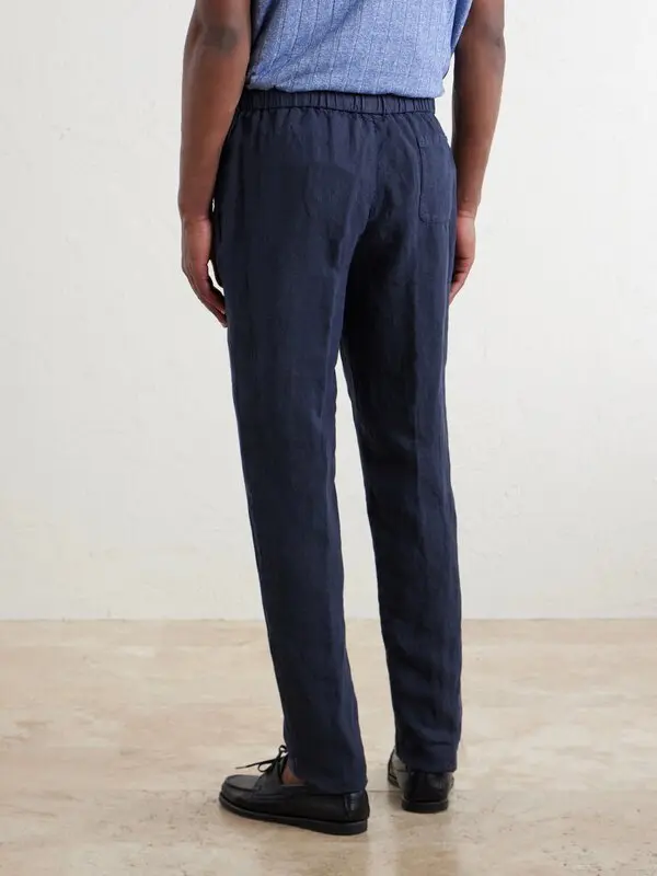 Boglioli Tapered Linen Drawstring Trousers