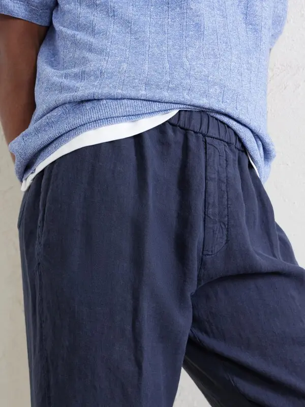 Boglioli Tapered Linen Drawstring Trousers