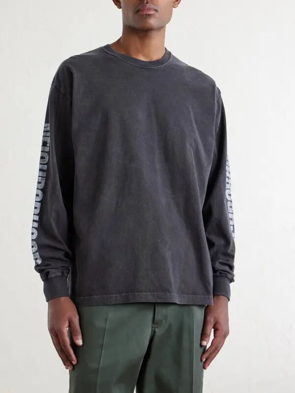 NEIGHBORHOOD Logo-print Cotton-jersey T-shirt