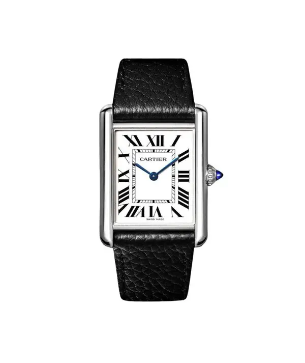 Cartier Tank Must De Solarbeat™ Stainless Steel And Leather Watch - White