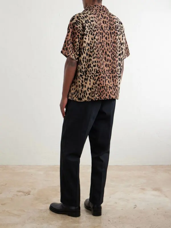 NEIGHBORHOOD Hippopotamus Leopard-print Cotton-blend Terry Shirt