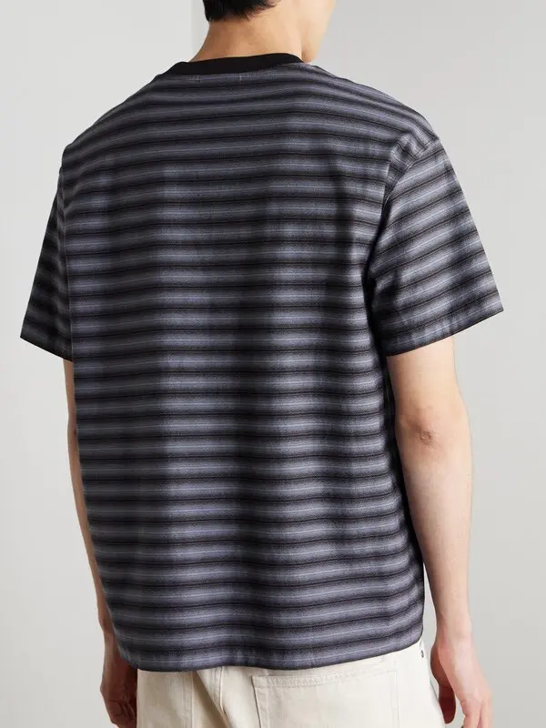 Nn07 Lionel 30017 Striped Cotton-jacquard T-shirt