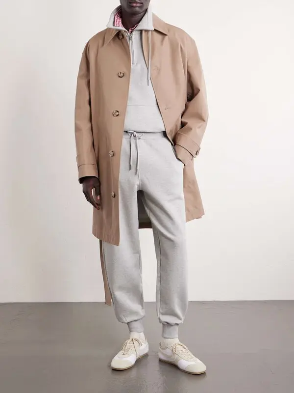 AMI Paris Logo-embroidered Cotton-french Terry Sweatpants
