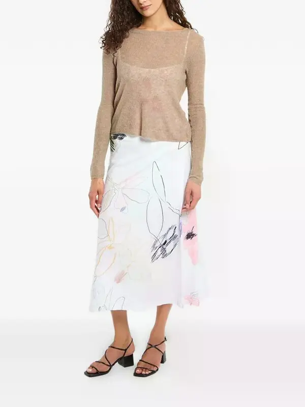 Desigual Floral Print Layered Midi Dress