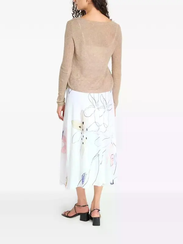 Desigual Floral Print Layered Midi Dress
